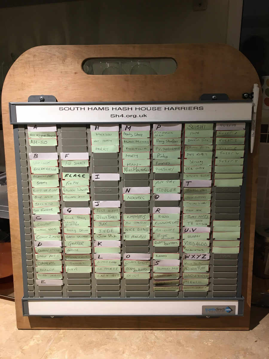 HashSignInBoard | South Hams Hash House Harriers